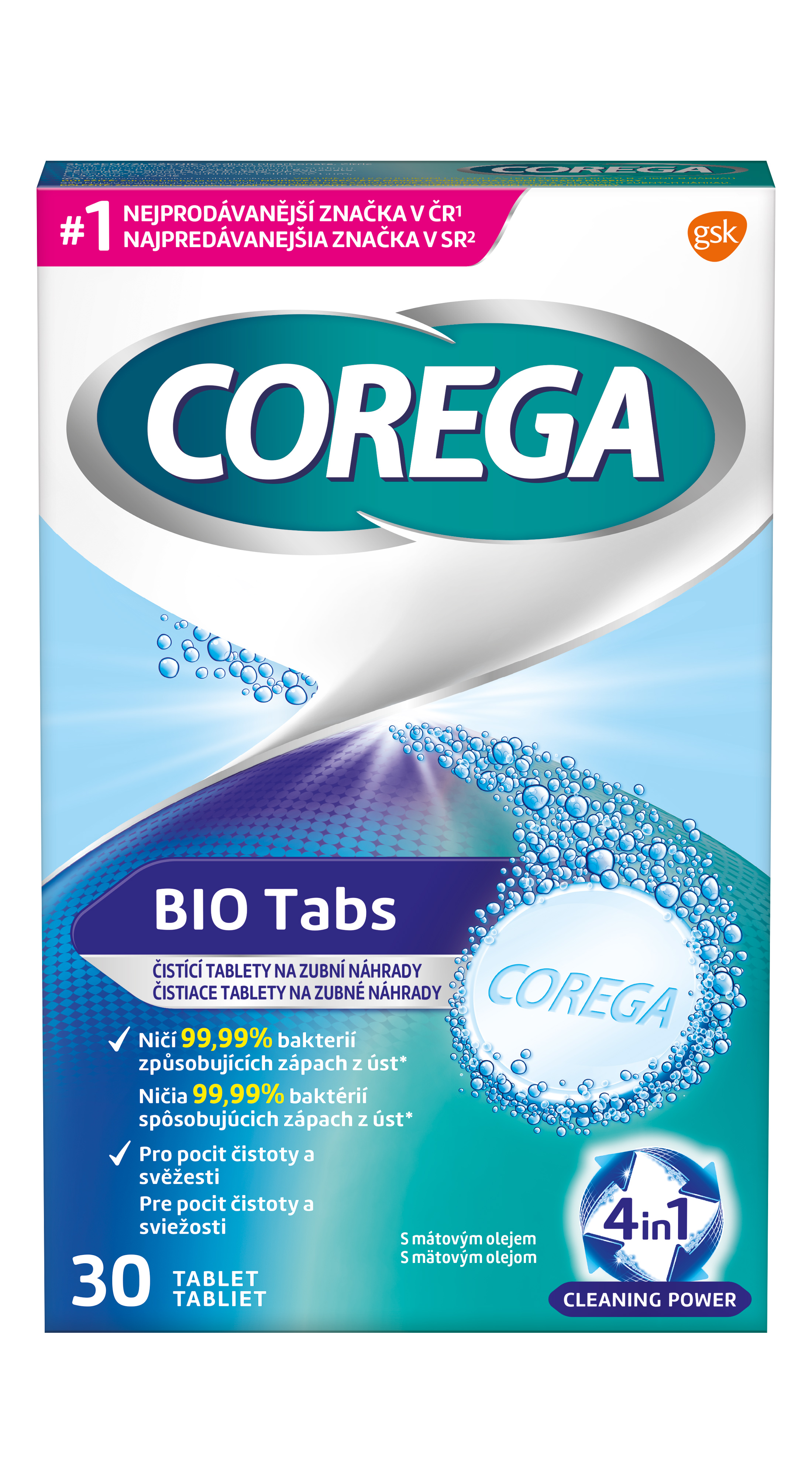 COREGA Tablety Antibakteriálne, 30 ks - Profimed.eu